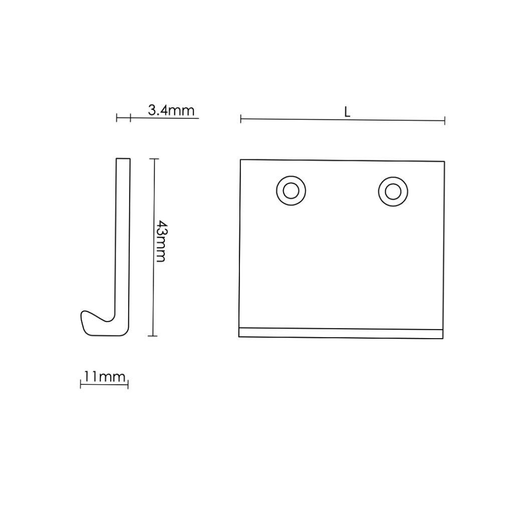 4″ Linear Top Fix Edge Pull Croft Architectural Hardware Horton Brasses
