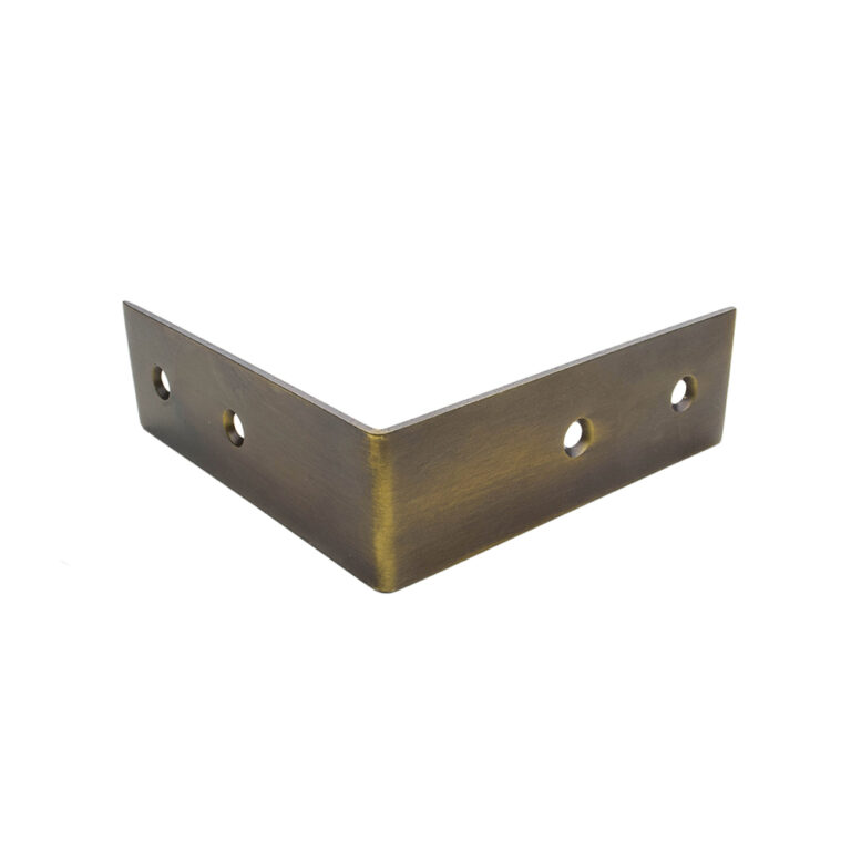 4" Solid Brass Corner Bracket | Laser-Cut Campaign Hardware | Horton ...