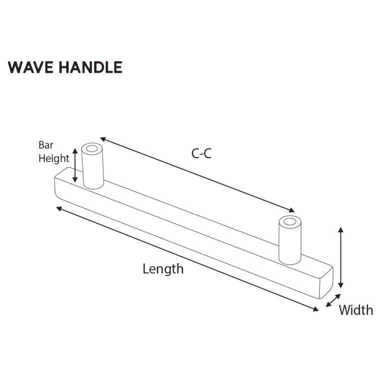 6″ Wave Bar Handle Ged Kennett Contemporary Metals Horton Brasses
